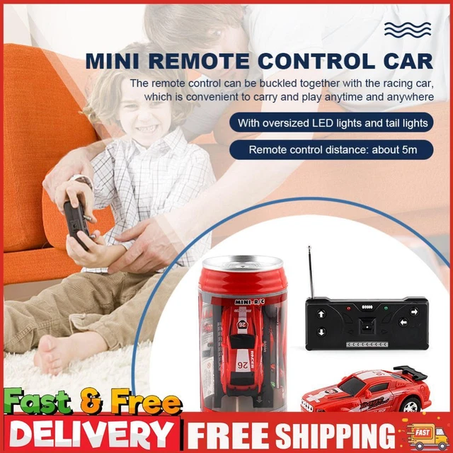 COKE CAN MINI Cans RC Car with Roadblocks Plastic Micro Racing Car for ...