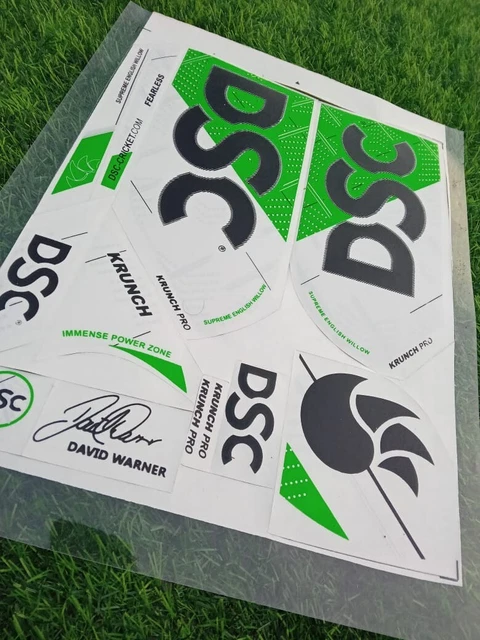 2025 FEARLESS DAVID WARNER KRUNCH DSC Cricket Bat Stickers - Buy 2 Get ...
