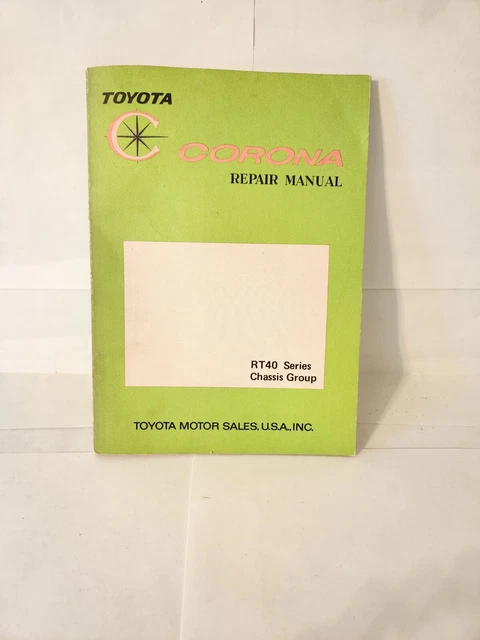 VINTAGE ORIGINAL TOYOTA Motor Corona RT40 Series Chassis Group Repair ...
