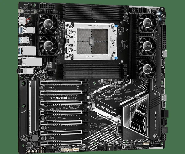 ASROCK WRX90 WS EVO motherboard AMD WRX90 Socket sTR5 EEB £871.00 ...