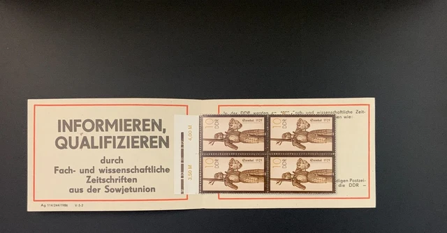SONDERBRIEFMARKENHEFTCHEN DEUTSCHE POST der DDR SMHD 27 postfrisch EUR ...