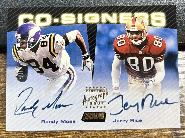 RANDY MOSS JERRY Rice 1999 Stadium Club Co-Signers Dual Auto #CS5 EUR 1 ...