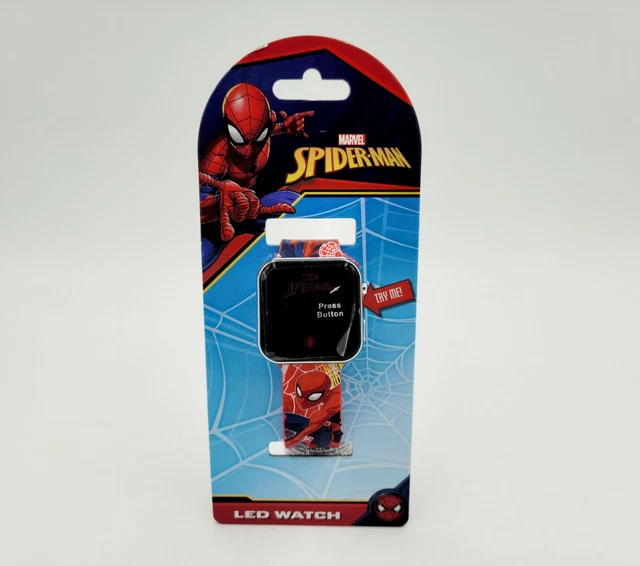 MARVEL SPIDER-MAN KID'S LED watch cool Spider-Man Band "Here comes ...