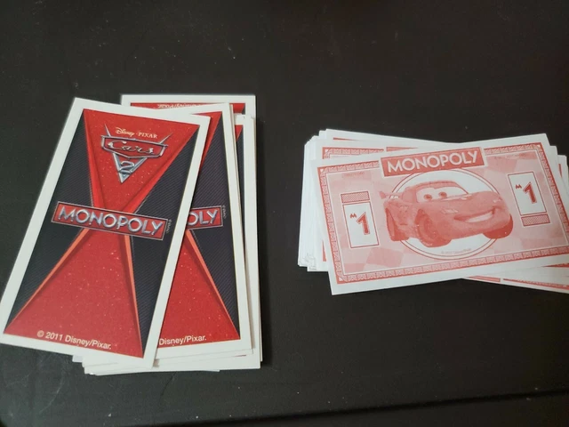 DISNEY PIXAR CARS LIGHTNING MCQUEEN RACETRACK MONOPOLY replacement ...