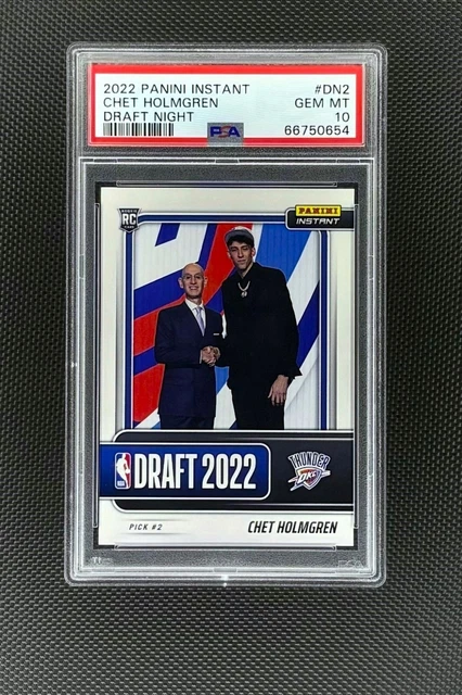 2022-23 PANINI INSTANT Chet Holmgren Draft Night Rookie #DN2 RC PSA 10 ...