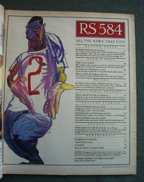 ROLLING STONE MAGAZINE JULIA ROBERTS Van Morrison No. 584 August 9, 1990 £5.88 - PicClick UK