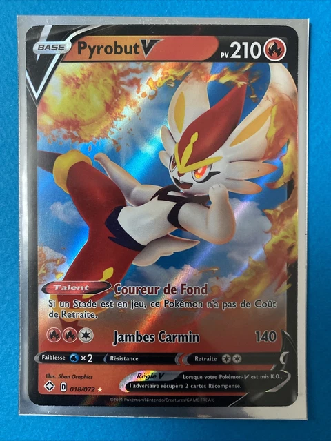 CARTE POKÉMON PYROBUT V - Destinées Radieuses - 018/072 - FR NEUVE EUR ...