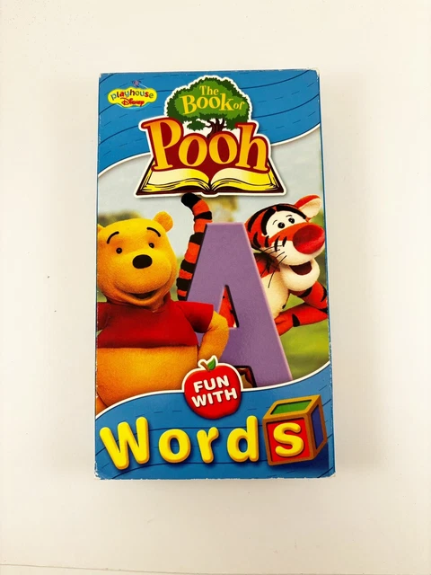 THE BOOK OF Pooh Fun With Words VHS Children Educational Disney Used ...