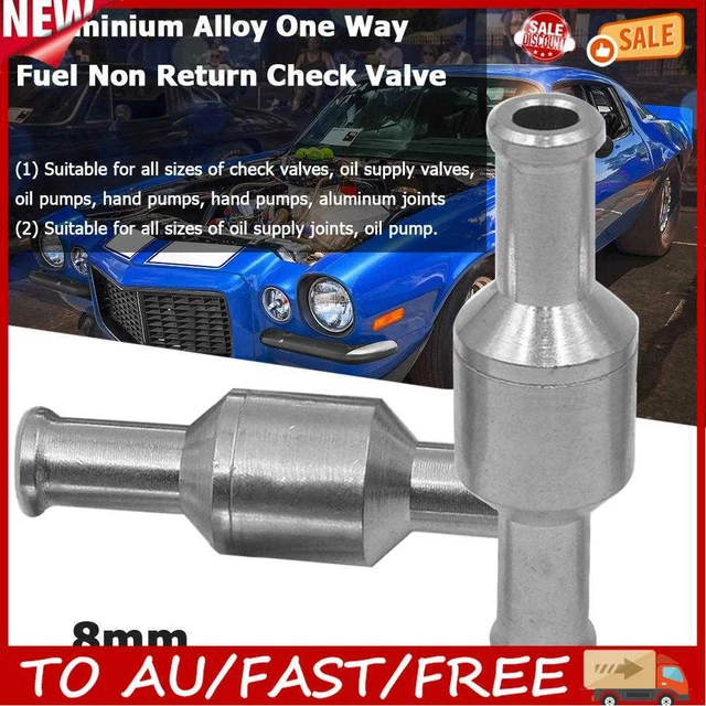 ALUMINIUM ALLOY CHECK Valve Universal One-way Check Valve for Car (8mm ...