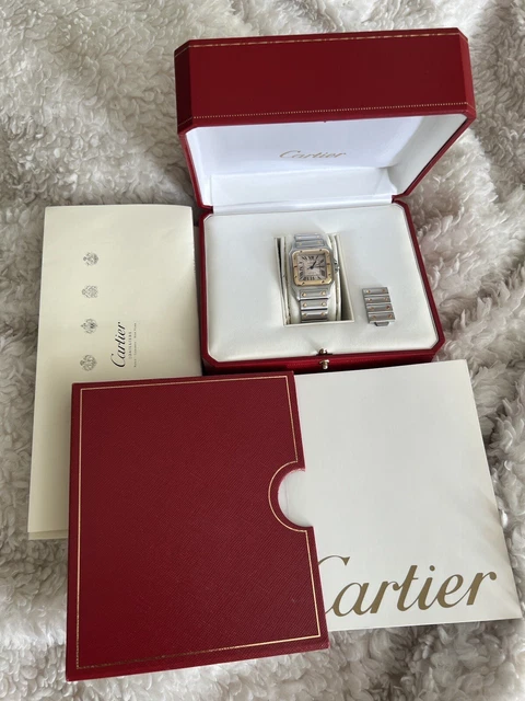 CARTIER SANTOS GALBEE Steel & Gold Automatic Watch 29mm -Full Service ...