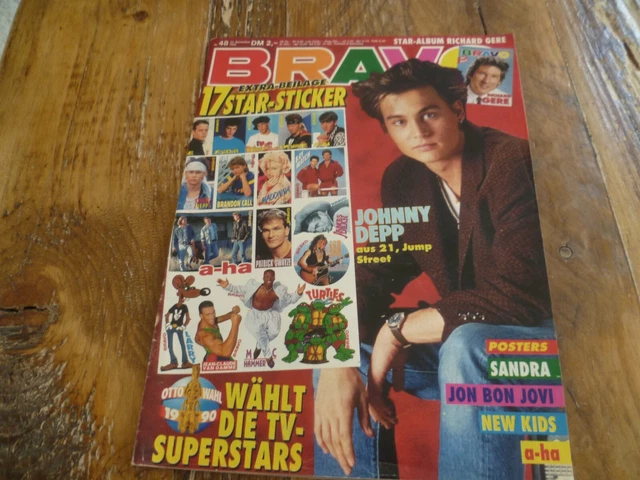 BRAVO 1990: JOHNNY Depp/Sandra/George Michael/David Hasselhoff/Richard ...