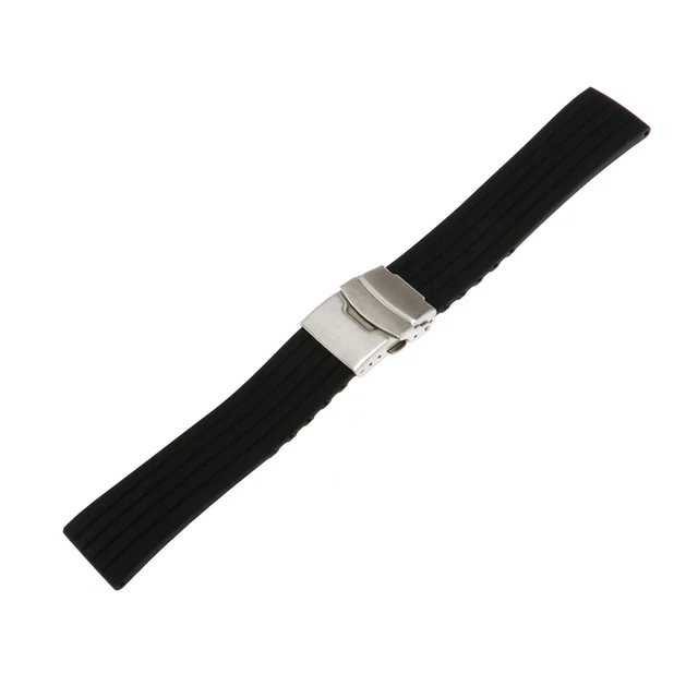 22 MM CINTURINO Silicone Da Cinturini Per Orologi Uomo Impermeabile ...