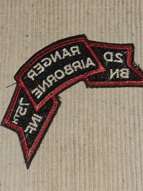 1960S 70S US Army 2nd Battalion 75th Ranger Regiment Scroll Patch L@@K ...
