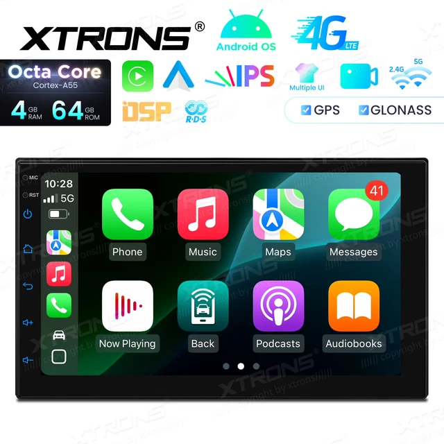 XTRONS 7& ANDROID 14 2DIN DSP Autoradio Octa Core 4G LTE GPS Navi WiFi 4+64G USB EUR 164,02 ...