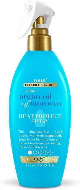 OGX ARGAN OIL of Morocco Shine+ Heat Protection 177 ml (Pack 1), Blue £ ...