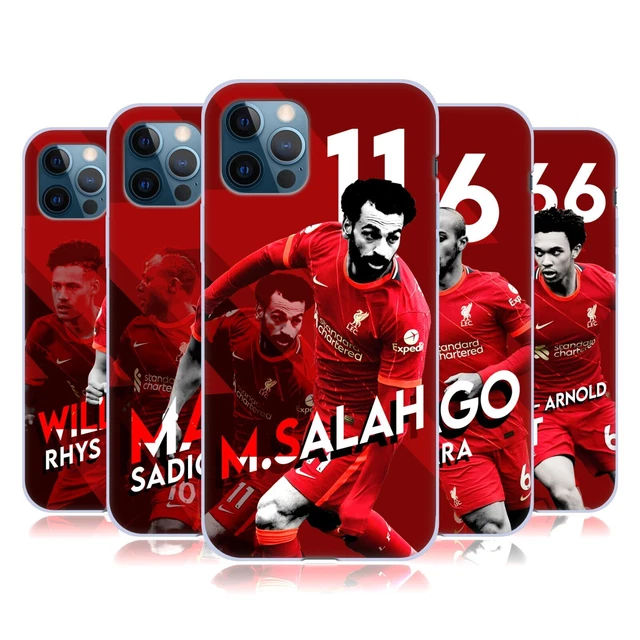 LIVERPOOL FC LFC 2021/22 EERSTE TEAM GEL CASE HOESJE VOOR APPLE iPHONE ...