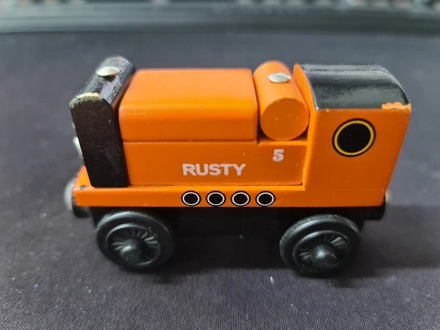 THOMAS THE TANK Engine & Friends WOODEN RUSTY TRAIN WOOD BRIO COMBINED ...