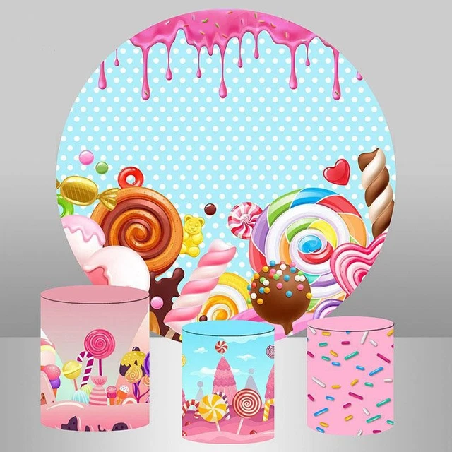 CIRCLE SWEET DONUT Candy Birthday Party Backdrop For Girl $37.94 ...