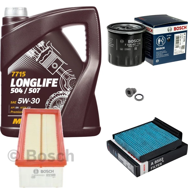 BOSCH INSPECTION SET 5L MANOL 5W-30 Longlife pour Dacia Duster EUR 97,95 - PicClick FR