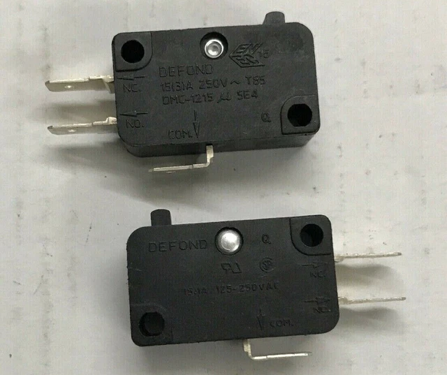 DEFOND DMC-1215 U 5E4 Micro Limit Switch 3 Pins No Press Rod 15A 250VAC ...