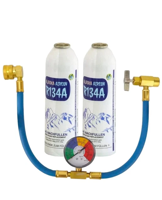 🇨🇵 KIT RECHARGE R134a R134 R12 Gaz clim Auto 2x500g + Adaptateur Voiture 🇨🇵 EUR 49,99 - PicClick FR