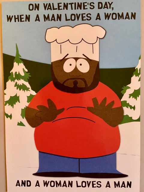 GENUINE SOUTH PARK Chef Valentine Card NEW with Envelope £1.35 ...