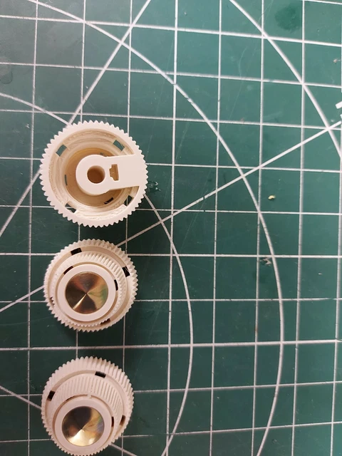 DECCA STEREOGRAM SRG 500 knobs with brass centers (set) 3D printed £49. ...