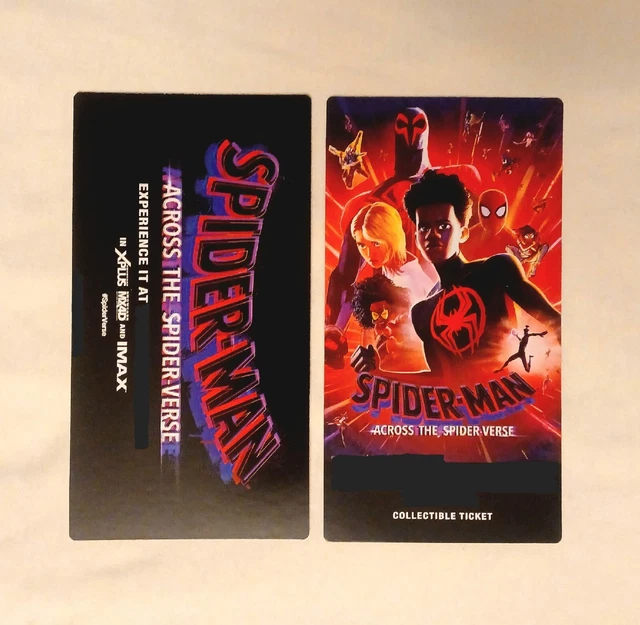 SPIDER-MAN ACROSS THE Spider-Verse Collectable Movie Ticket From Movie ...