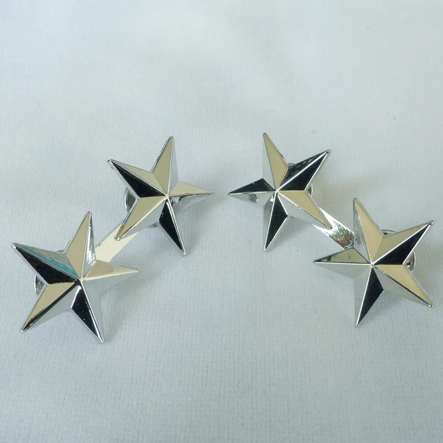PAIR U.S. ARMY Officer Rank insignia Major General Two Star Rank Pins ...