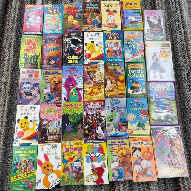 CARTOON VHS VIDEO Tape Lot BundleAnimated Kids TV Shows Vintage Retro ...