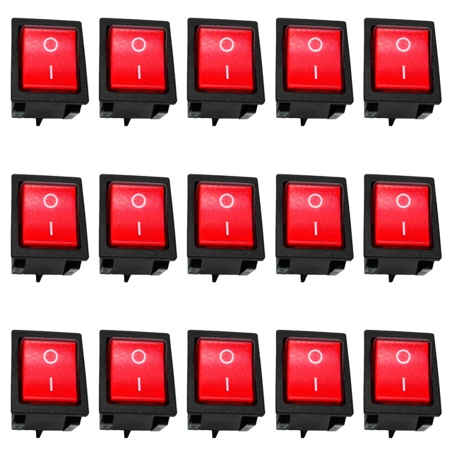 PREMIUM 2 POSITION Rectangular Rocker Switch Latching Switch DPST 4 Pin ...