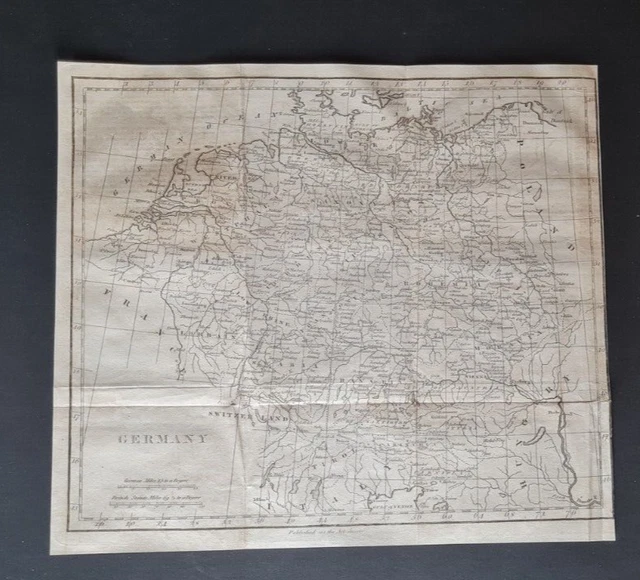 ANTIQUE (1816) MAP - Germany - General Gazetteer £15.95 - PicClick UK