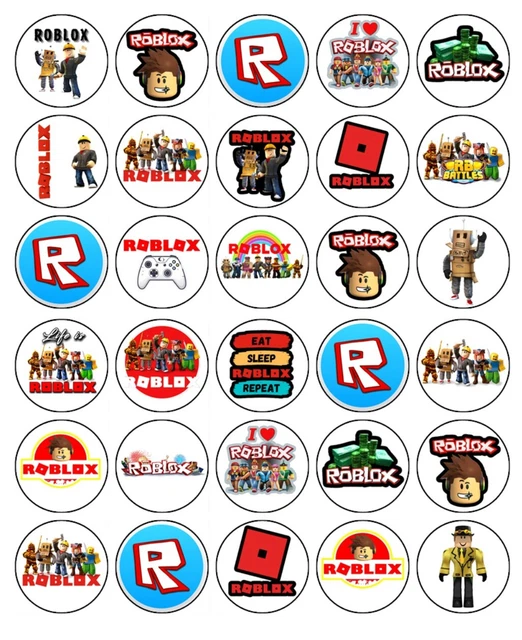 ROBLOX CUPCAKE TOPPERS Edible Icing Birthday Cake Gaming Decoration (2 ...
