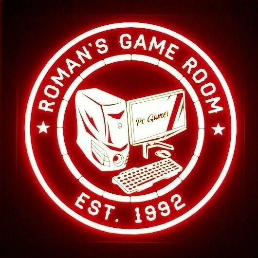 CUSTOM PC GAMER, Gaming led sign, Pc, Xbox, Playstation, ps4, Call of ...