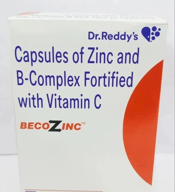 BECOZINC MULTIVITAMIN 60 capsules Zinc and B Complex fortified with ...