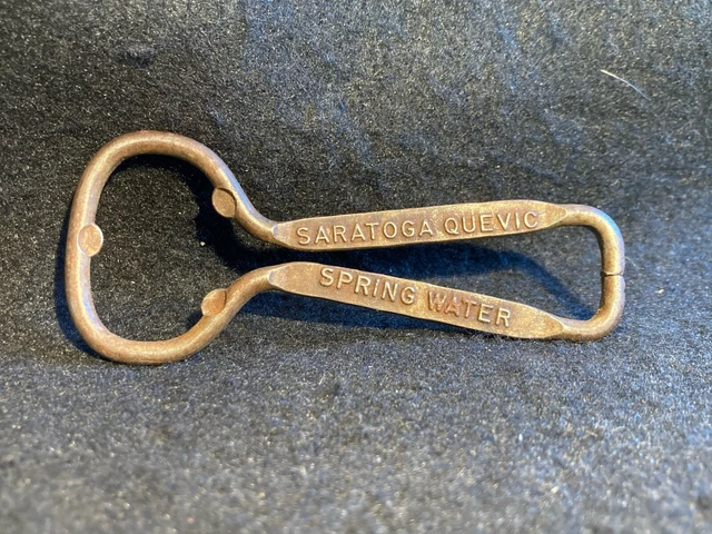 VINTAGE SARATOGA QUEVIC Spring Water Root Beer Ginger Ale Bottle Opener ...