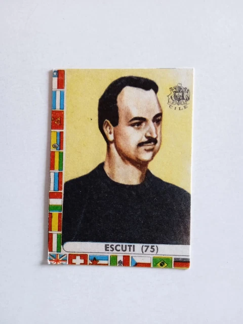 FIGURINA CALCIATORI LAMPO WORLD CUP CHILE 1962 CILE ESCUTI n 75 EUR 3 ...