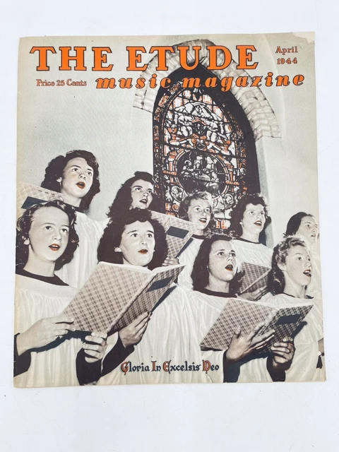 VINTAGE 1940S THE Etude Sheet Music Magazine Lot 21 Song Piano Articles ...