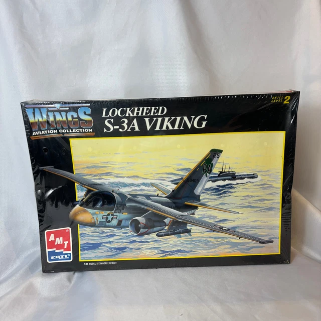 1994 AMT ERTL Lockheed S-3A Viking Model Kit #8634 1/48 Scale FACTORY ...