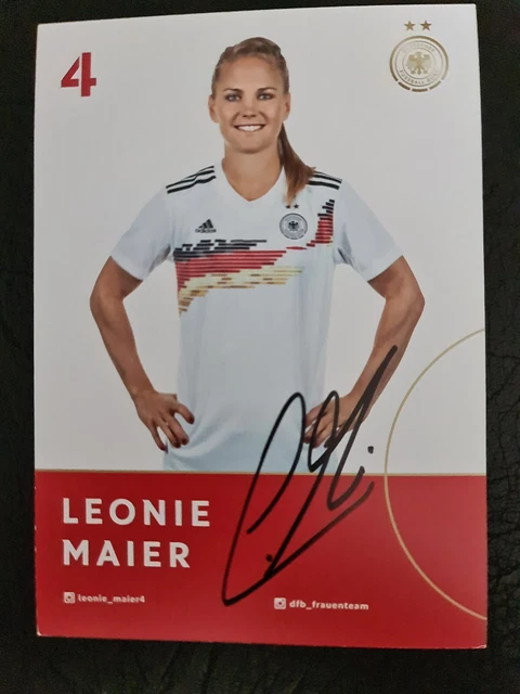 LEONIE MAIER, DFB, Frauenfußball, Nationalmannschaft, original signierte Karte EUR 2,00 ...