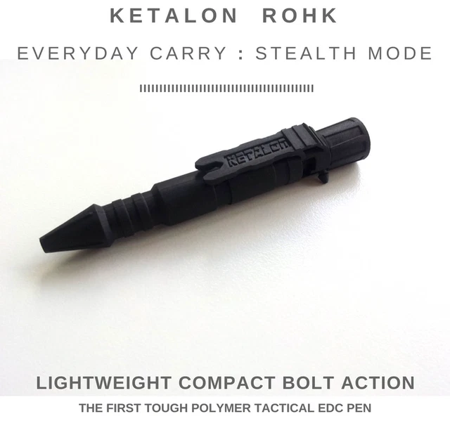 ROHK BOLT ACTION Tough Polymer Tactical EDC Pen $25.00 - PicClick AU