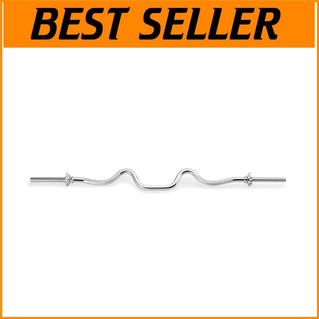 HEAVY-DUTY 1-INCH CURL Bar for Triceps and Biceps Workouts - 200 lbs ...