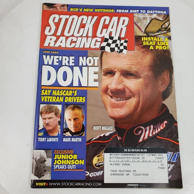 STOCK CAR RACING Magazine June 2004 Terry Labonte Mark Martin Rusty ...