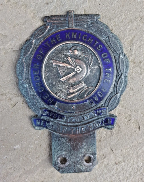 VINTAGE 1950S ORDER OF KNIGHTS THE ROAD CAR BADGE ~NOTW NEWSPAPER ...