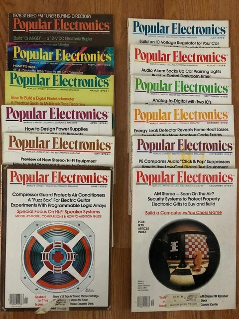 POPULAR ELECTRONICS MAGAZINE Jan - Dec 1978 $30.00 - PicClick CA