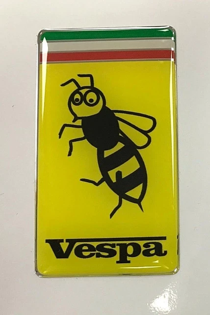 VESPA WASP STICKER/DECAL - 50mm x 28mm HIGH GLOSS DOMED GEL - SCOOTER ...
