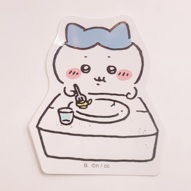 HACHIWARE CHIIKAWA EATING Die Cut Sticker Seal Nagano Japonan Anime ...