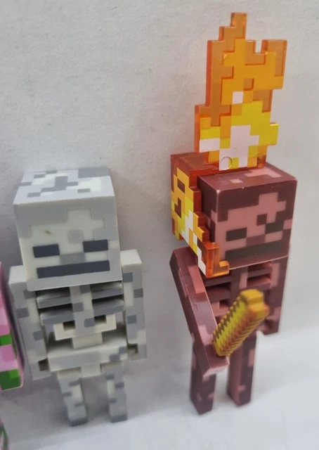 MINECRAFT SKELETON STEVE - PIGMAN ZOMBIE - SKELETONS 1 x FLAMING ...