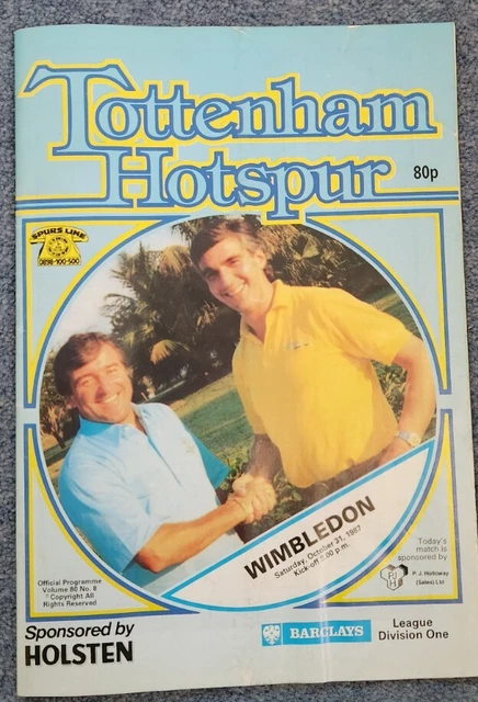 TOTTENHAM HOTSPUR PROGRAMMES - a mixture of late 80's and early 90s £2. ...