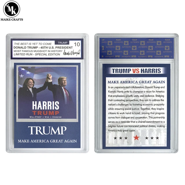 2024 US PRESIDENT Donald Trump Vs. Kamala Harris Rating Card ...